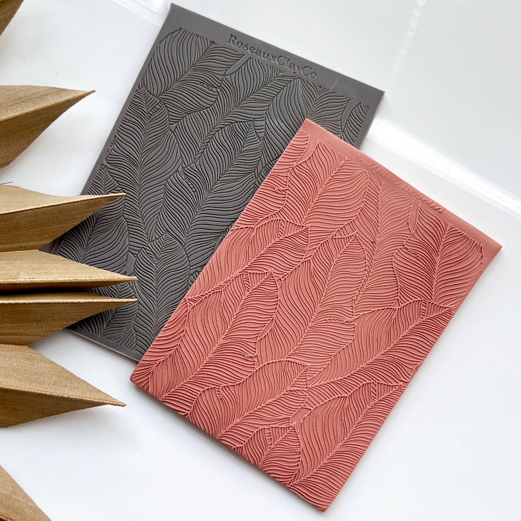 Spring Leaf Polymer Clay Texture Mat | Texture Sheet for Earring Makin ...