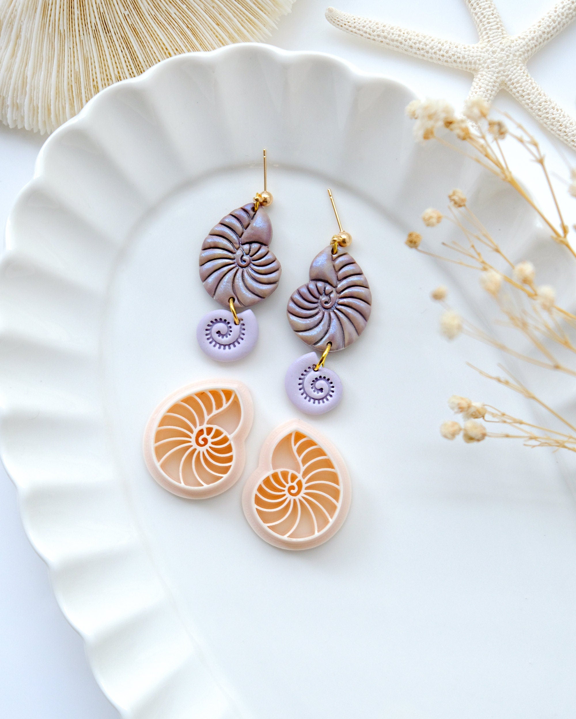 Seashell Polymer Clay Cutters | Summer Ocean Clay Earring Cutters ...