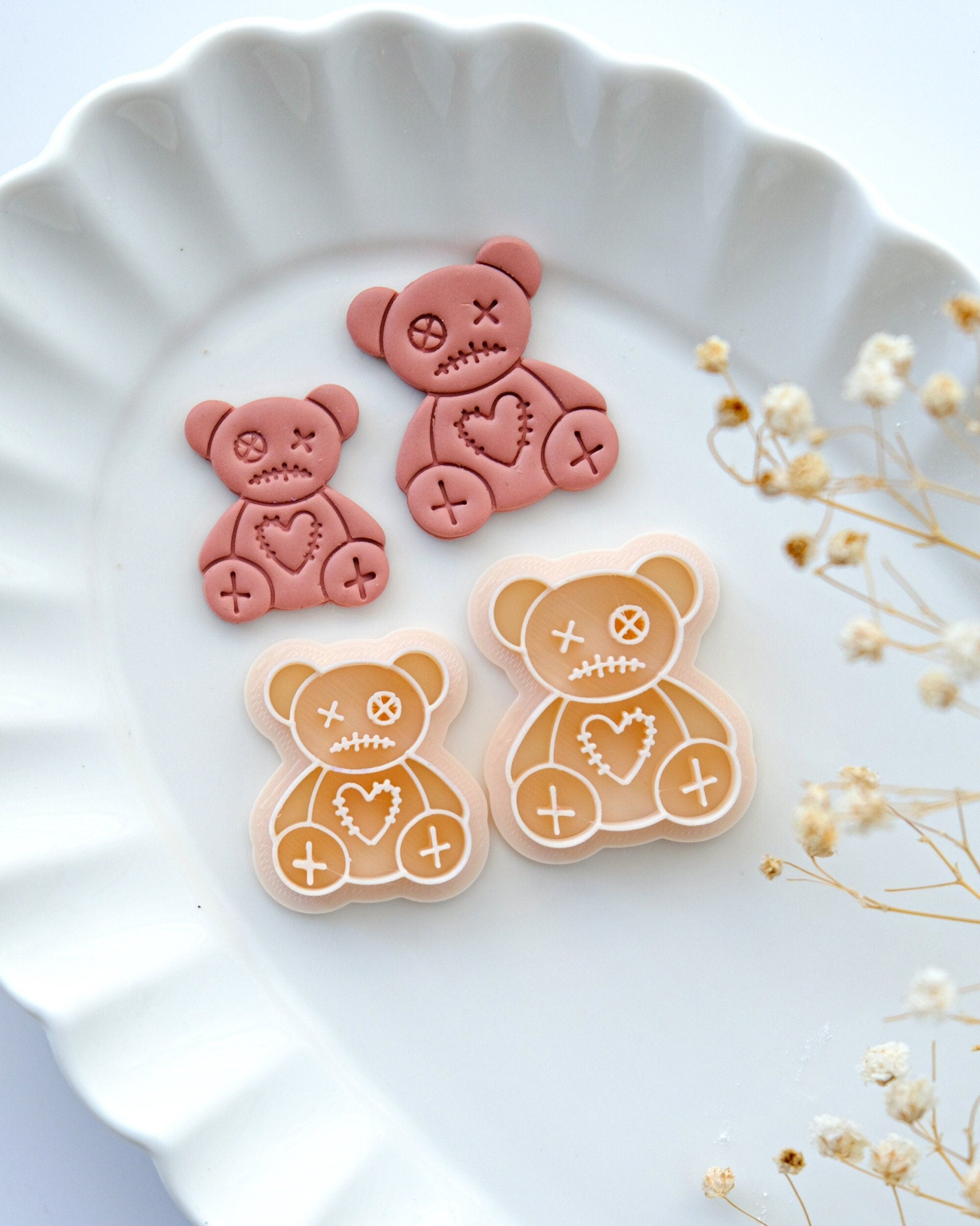 Halloween Voodoo Bear Clay Cutters – RoseauxClayCo